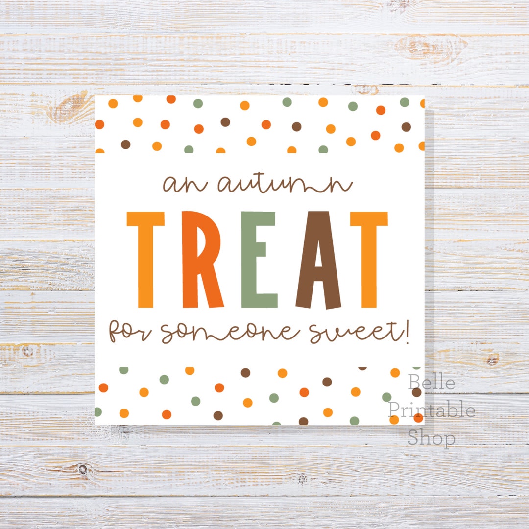 Printable Fall Cookie Tag - an Autumn Treat for Someone Sweet - 2 ...