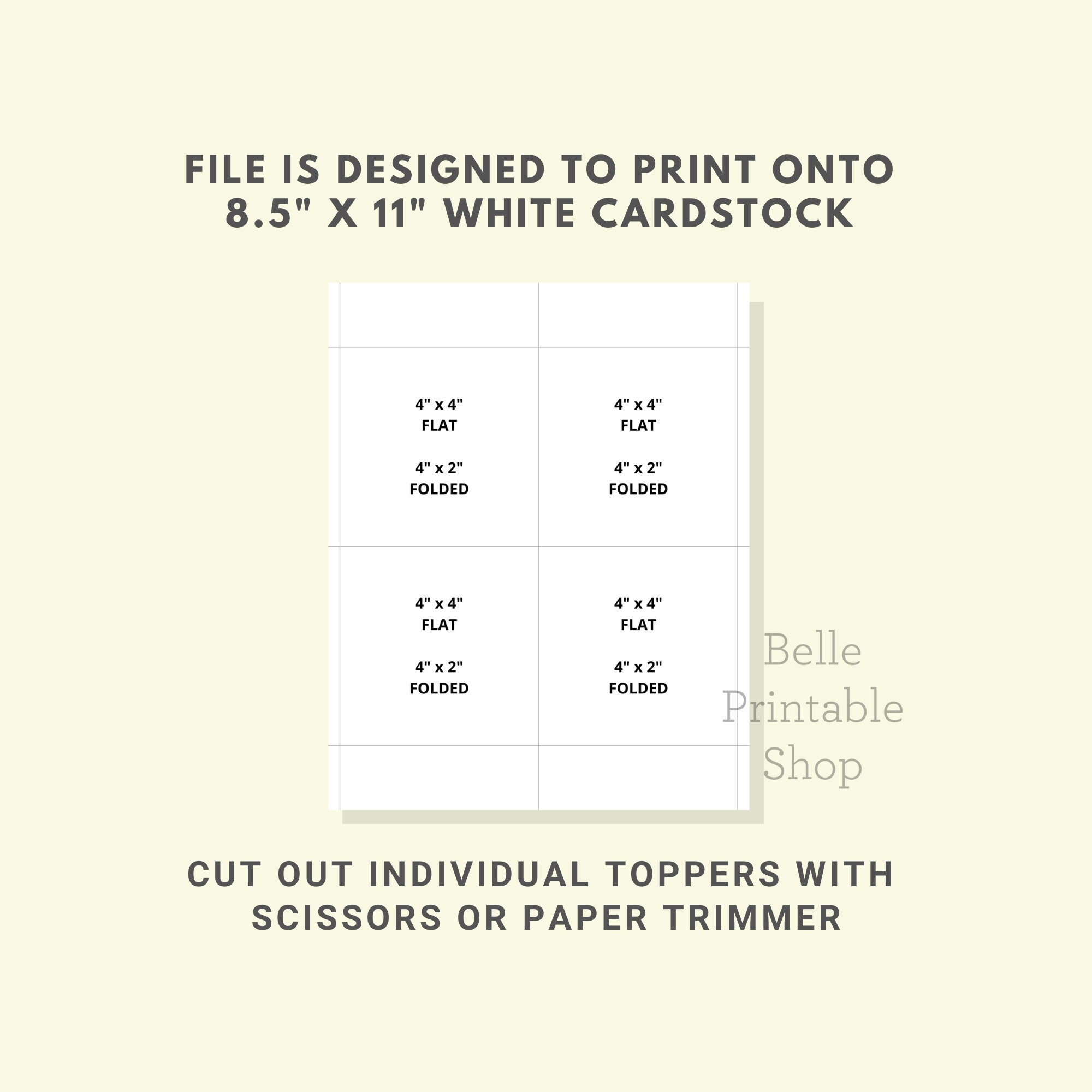 Printable 4 X 2 folded Bag Topper Paint Your - Etsy