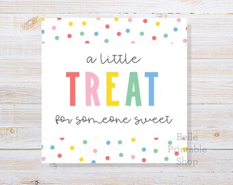 PRINTABLE A Little TREAT for Being so SWEET Cookie Tag - Etsy