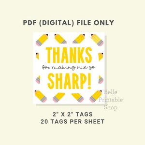 Printable Teacher Appreciation Cookie Tag - Thanks for Making Me so ...