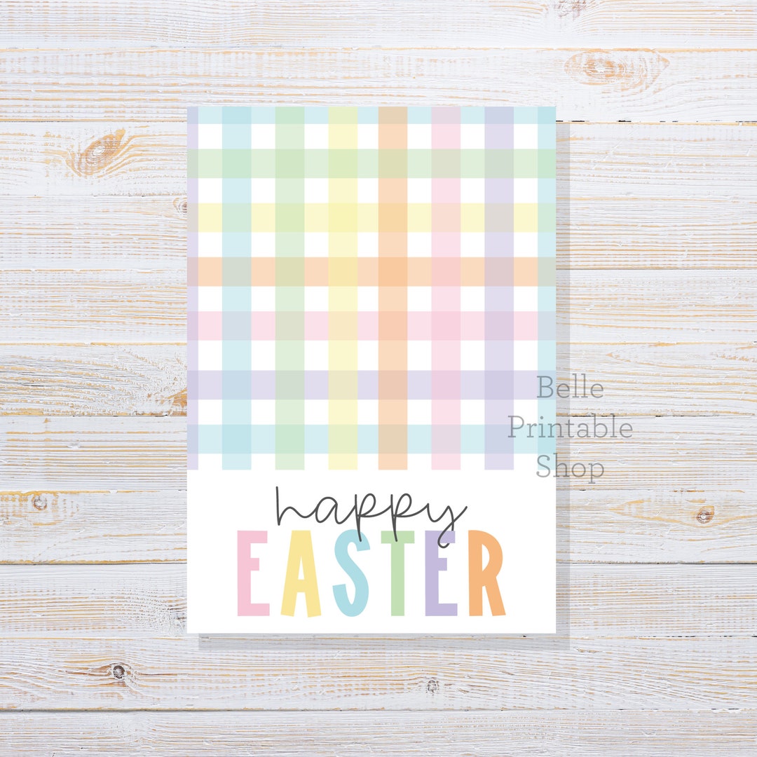 Printable 3.5" X 5" Mini Cookie Card - Happy Easter - Instant PDF ...
