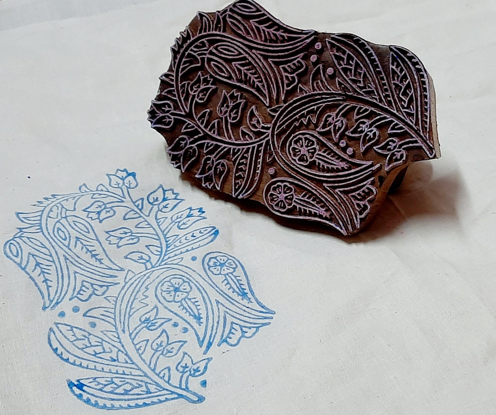 Wooden Block Stamp Printing Block Fabric Printing Stamp Motif - Etsy
