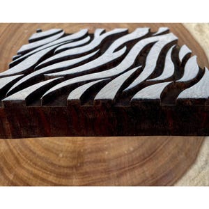 Zebra Design Wood Printing Block Stamp Square Block - Etsy