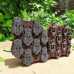 Double Color Printing Block, Fabric Printing Block, Henna Block, Clay ...