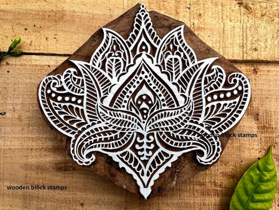 Lotus Printing Block Stamps Home Decoration Wall Decor Lotus | Etsy