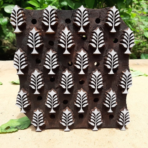 Wooden Printing Block Stamp Fabric Printing Block Clay - Etsy New Zealand