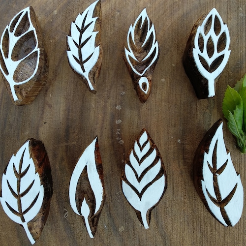 Leaf Printing Block Stamp Wooden Block Stamp Fabric Printing - Etsy