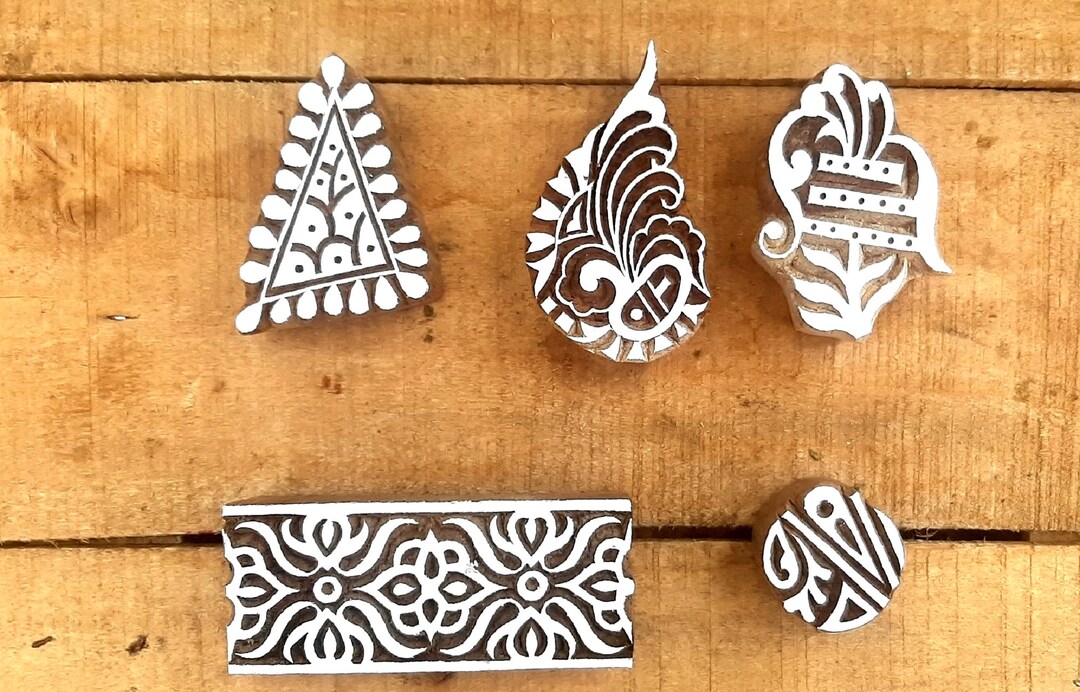 Holzdruck Klischee Stoff, Henna, Tattoo, Kekse, Keramik und Ton Druck ...