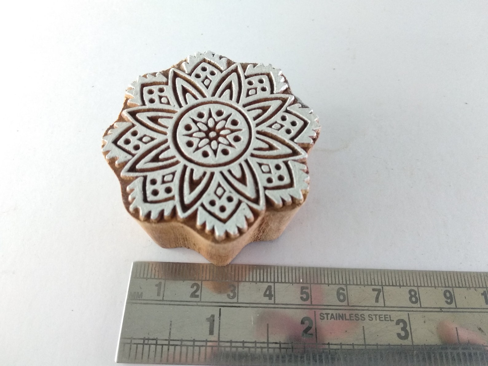 Printing Block Round Stamp for Henna Printing Tattoo Printing Fabric ...