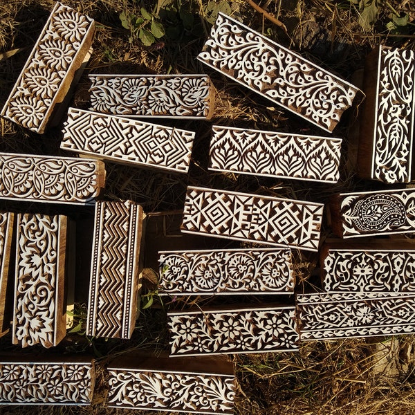 Antique Wooden Wallpaper Blocks - Etsy