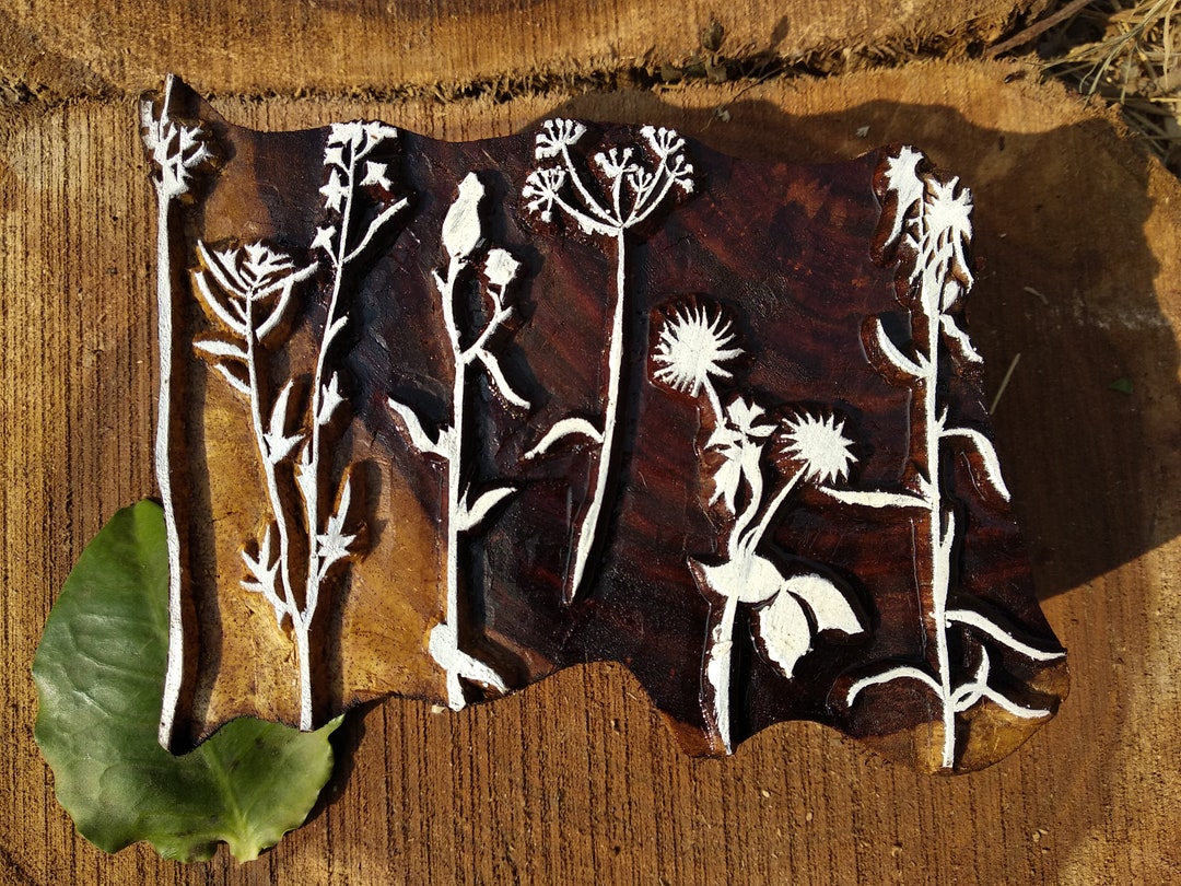 Wooden Printing Block Stamp Fabric Printing Block Clay Printing Block ...