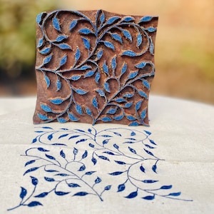 Wooden Block Stamp Square Printing Block Fabric Wooden Printing Block ...