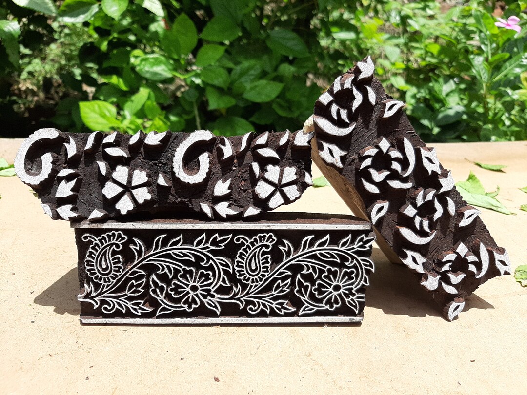 Wooden Block Stamp Border Wooden Printing Block Fabric Printing Block ...