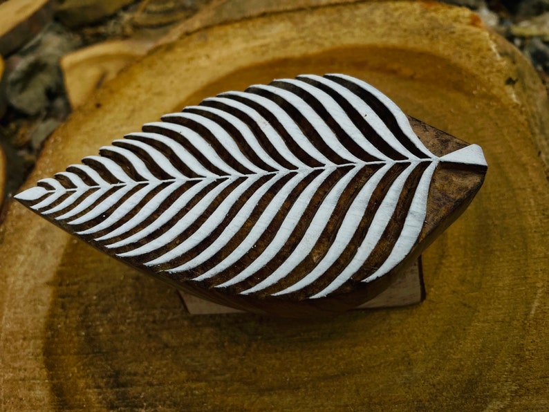 Leaf Printing Block Stamp Wooden Block Stamp Fabric Printing Stamp Clay ...