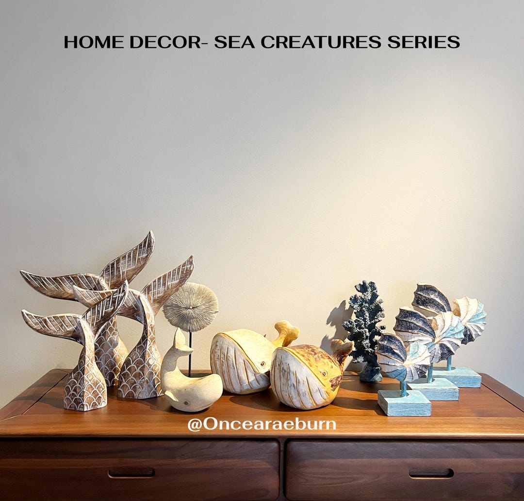 Decorative Teak Wood Stands Home Decoration Sea Creatures Series - Etsy