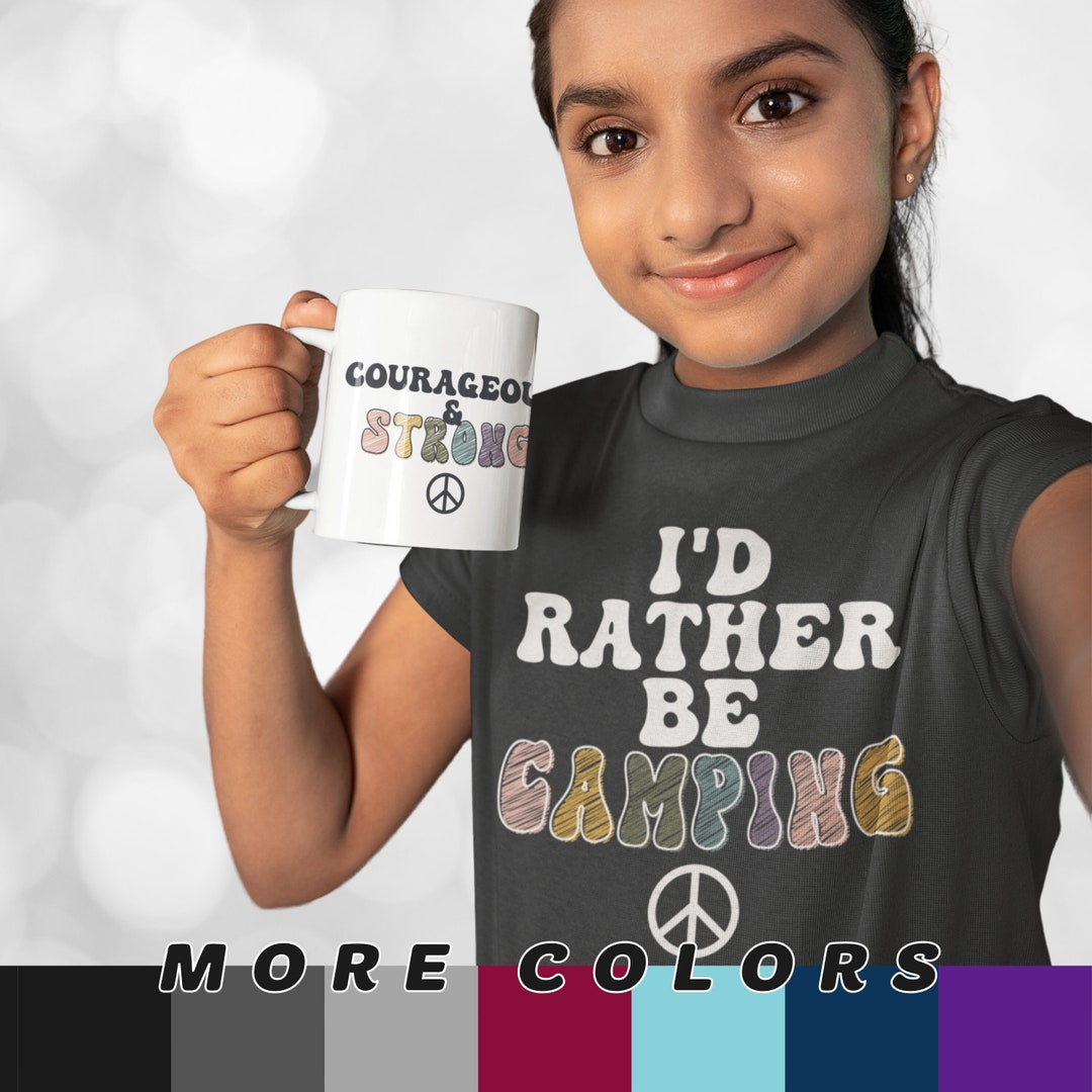 YOUTH I'd Rather Be Camping Girl Scout Camp T-shirt - Girls Camp Tshirt ...