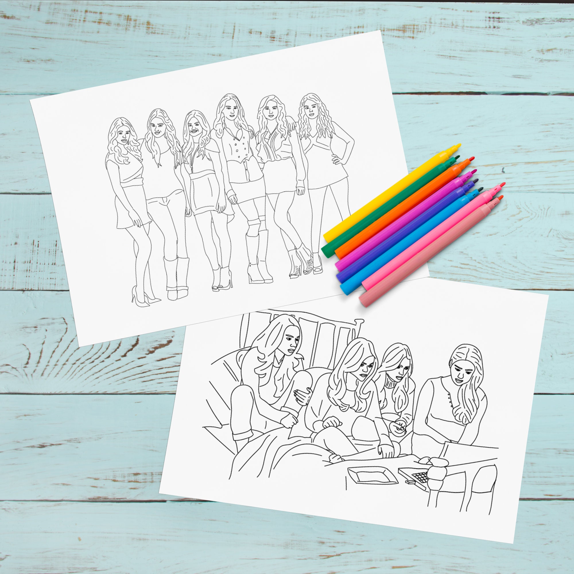Pretty Little Liars Coloring Pages Instant PDF Download | Etsy