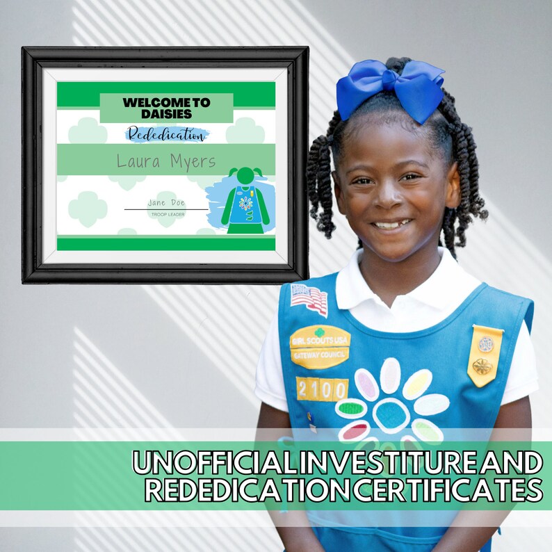 Girl Scout Investiture & Rededication Certificate Set (unofficial) - Etsy