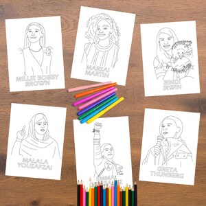 Coloring Pages World Changing Women Under 30 Feminist Coloring Book - Etsy