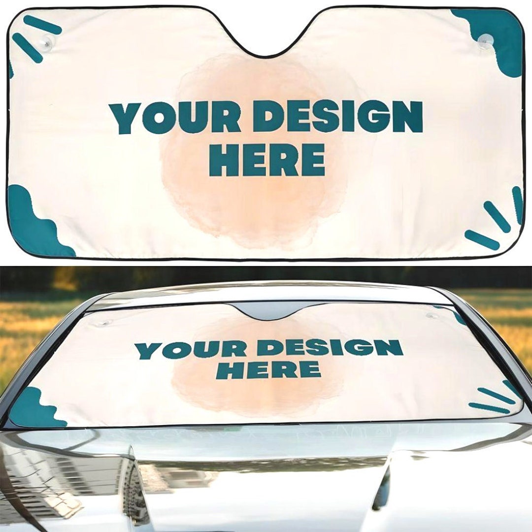 Custom Car Auto Windshield Sun Shade Personalized Car Sun Shade ...