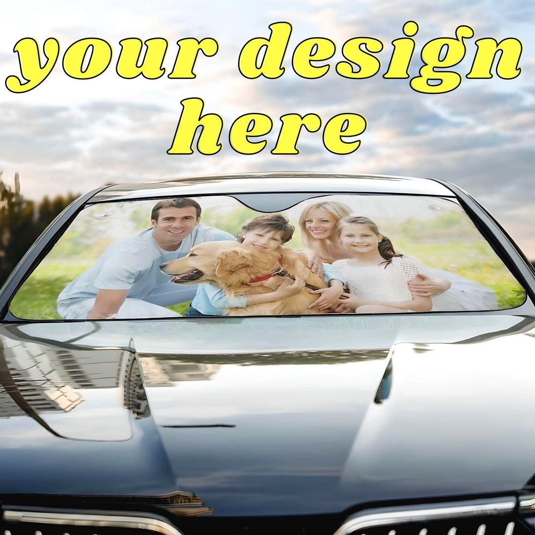 Personalized Car Auto Windshield Sun Shade Customized Cool Car Decor ...
