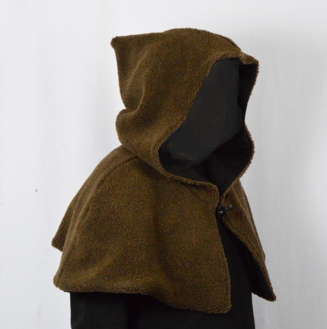 Fur Hood.medieval Hood for Viking, Knight, Hunter and Cosplay Costume ...
