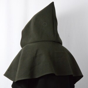 Medieval Khaki Viking Wool Hood, Knight, Hunter and Cosplay Costume of ...