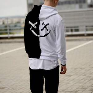 Two Color Hoodie Nice Youth Gift Made of сozy Fabric, Unisex Street ...
