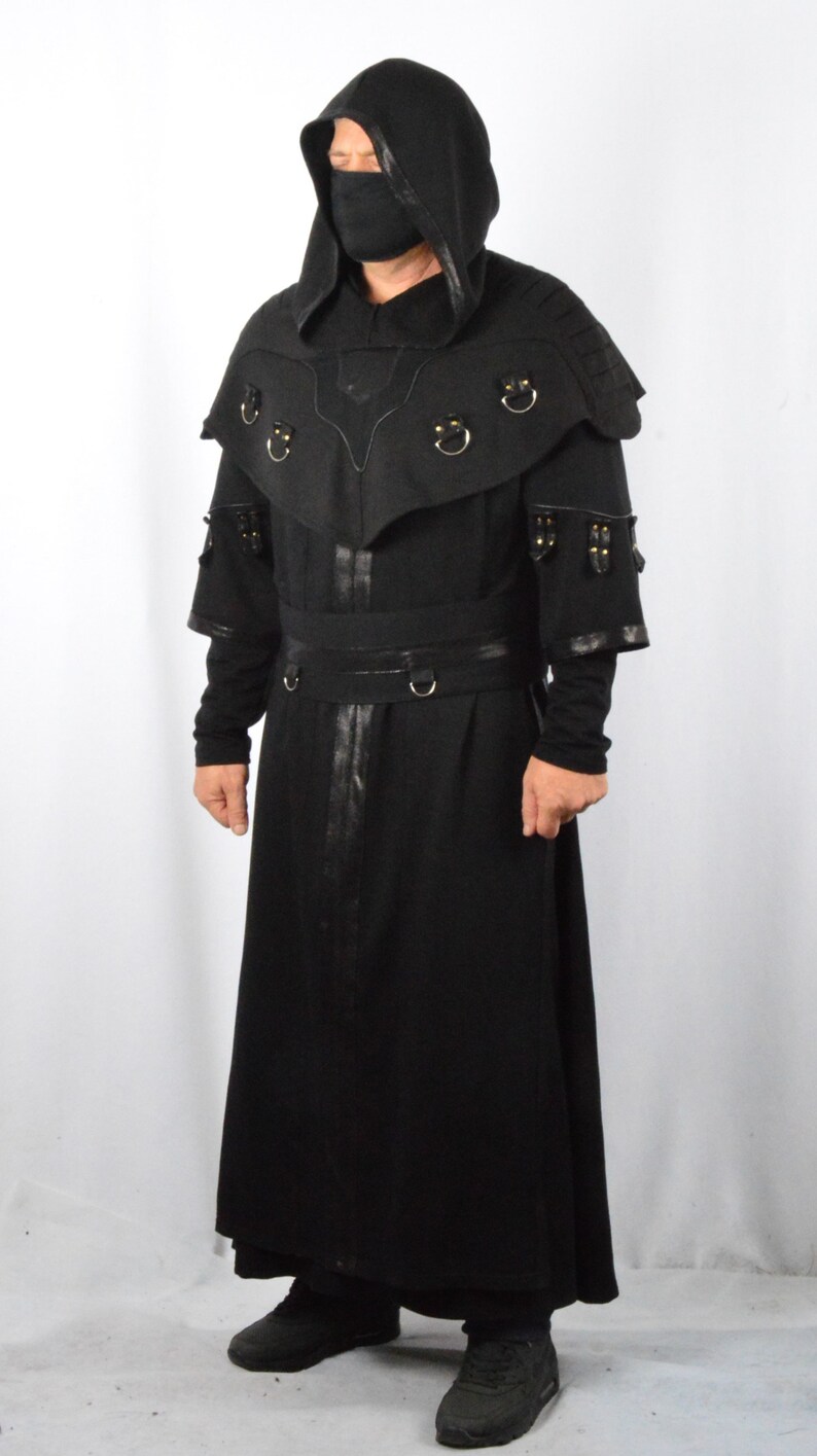 Assassin Cloak Warlock Сloak Hooded Fantasy Cloak All - Etsy