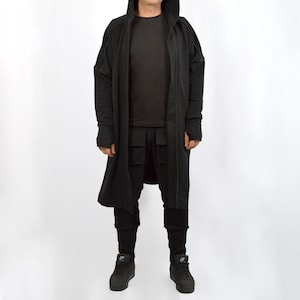 Oversized Cloak With Hood, Unisex Cardigan, Oversized Cardigan, Hooded ...