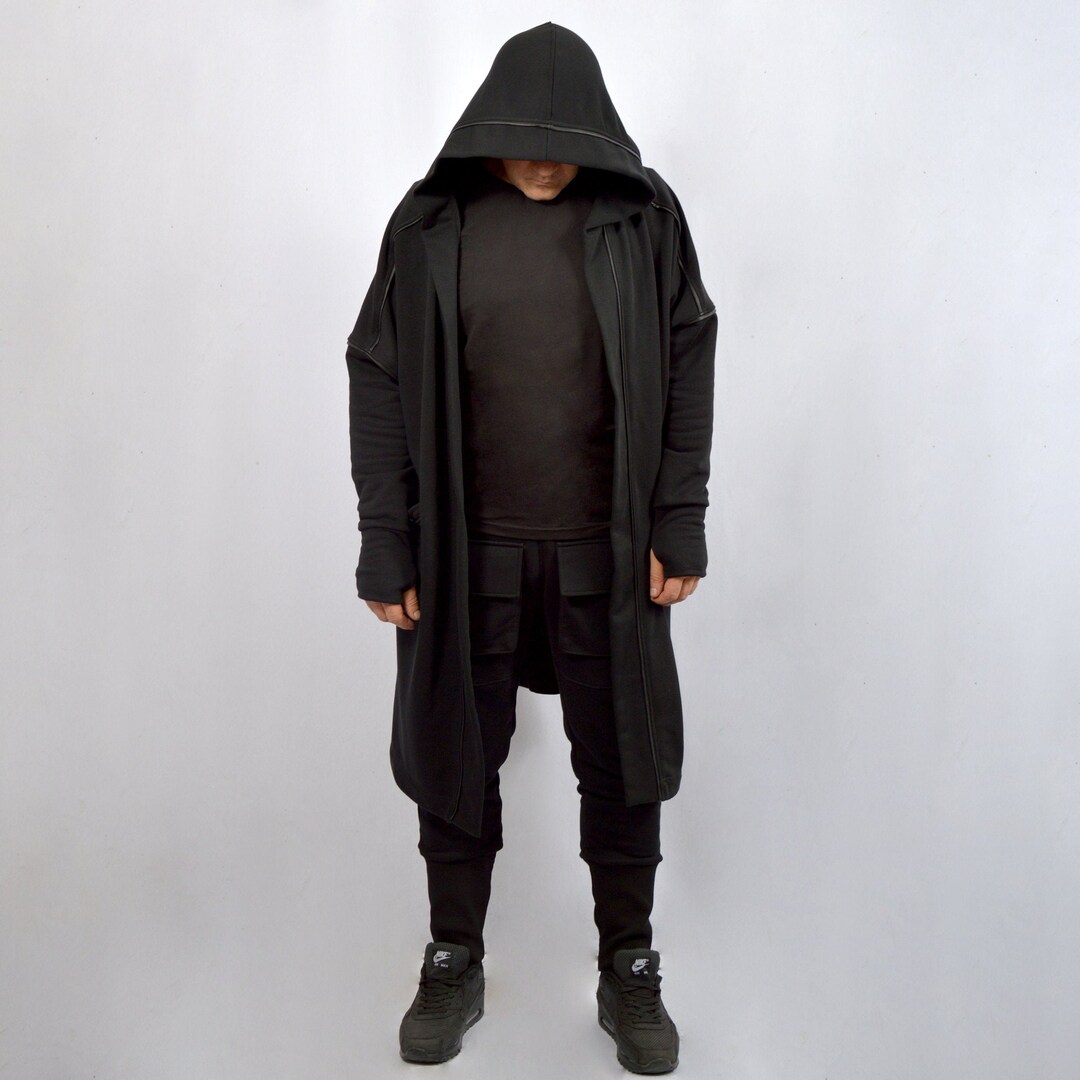 Oversized Cloak With Hood, Unisex Cardigan, Oversized Cardigan, Hooded ...