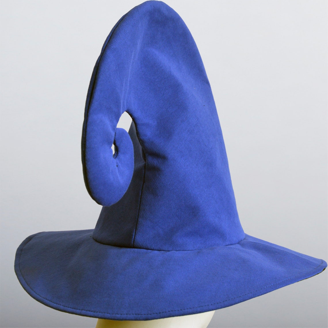 Blue hat with spider. Wide-brimmed witch or wizard hat for | Etsy