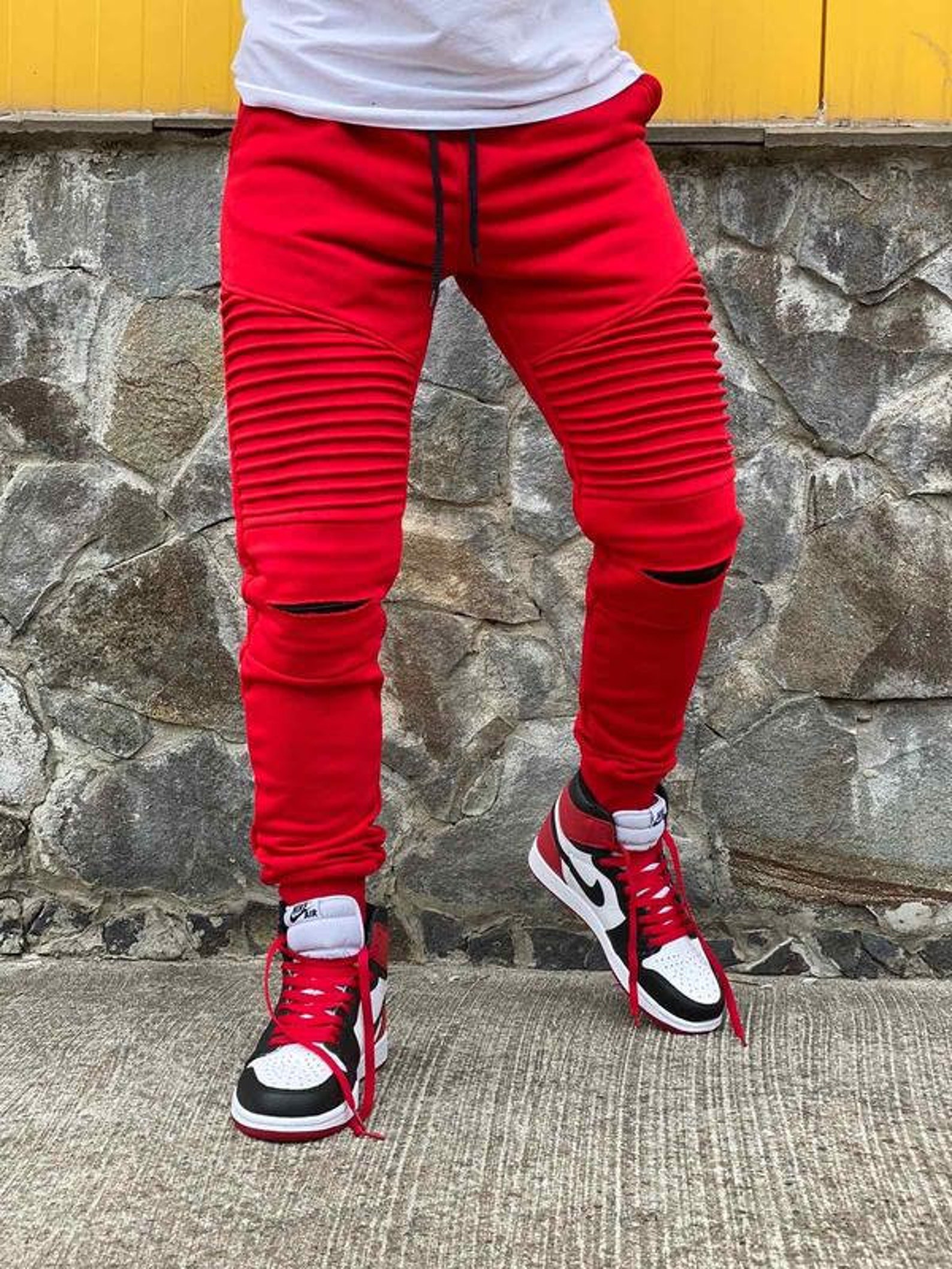 Unisex Sweatpants With Cut on the Knee Street Wear Stitching - Etsy