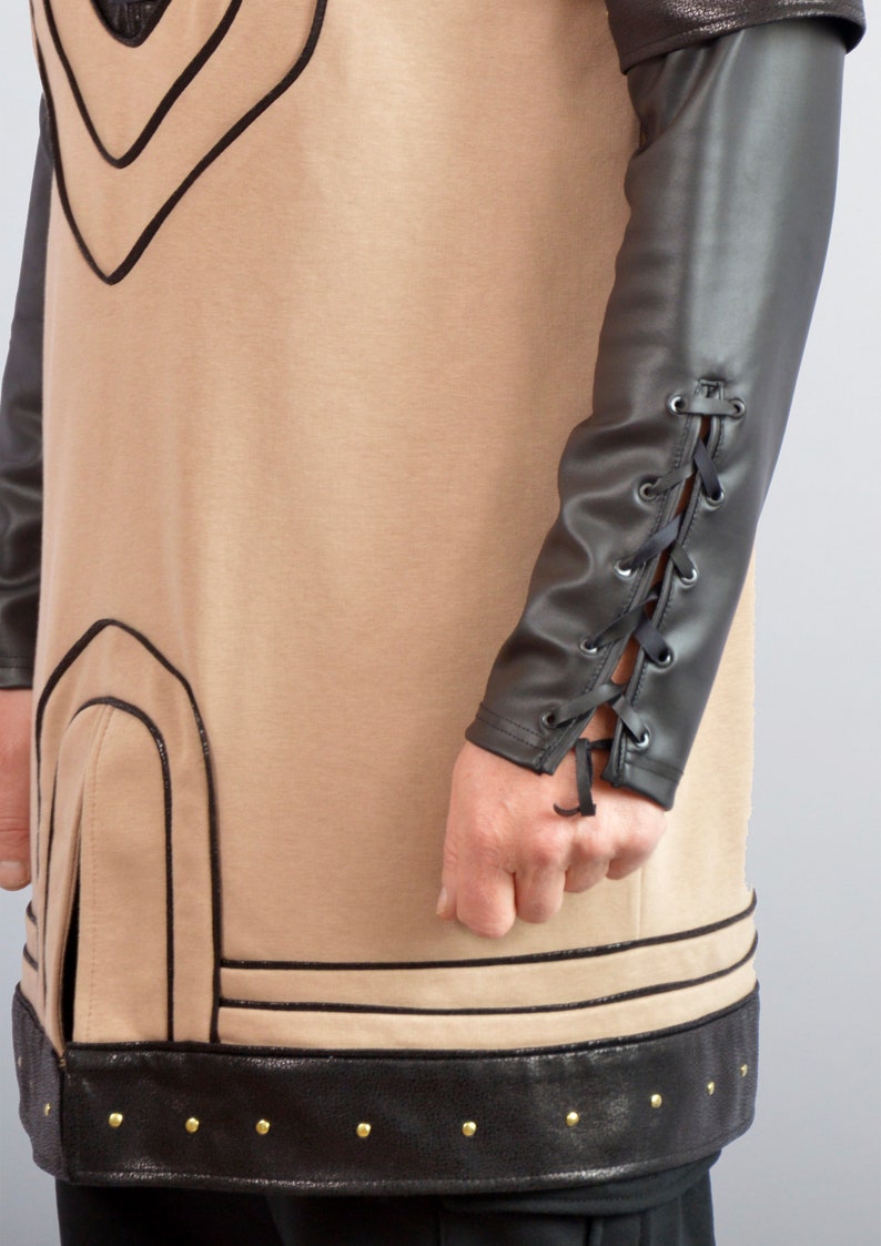 Medieval Viking Tunic for LARP Costume Cosplay. Beige Ornate - Etsy