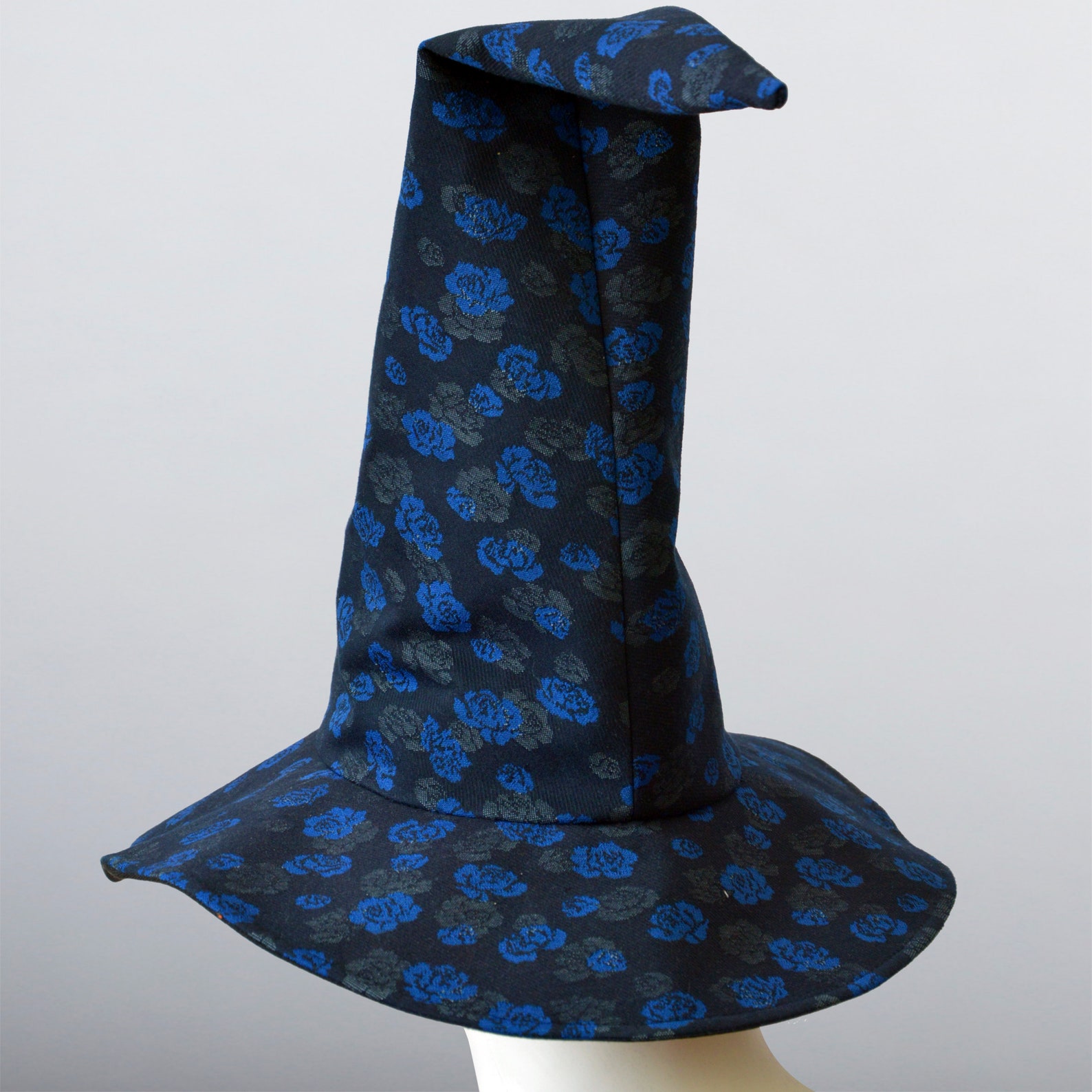 Navy Blue Witch Hat Wizard hat Wide brim hat Witch or | Etsy