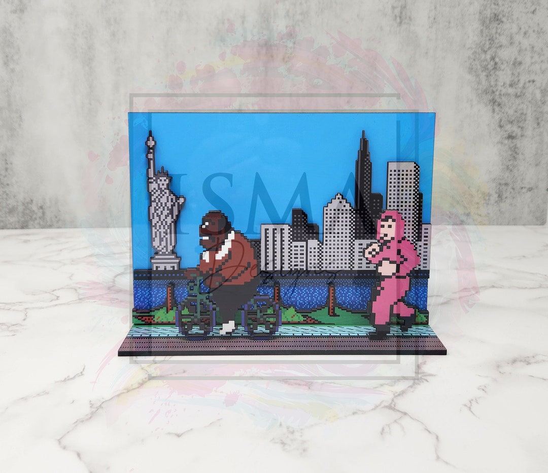 Punch-out Doc & Little Mac's NYC Run Inspired Wooden Sprite Scene ...