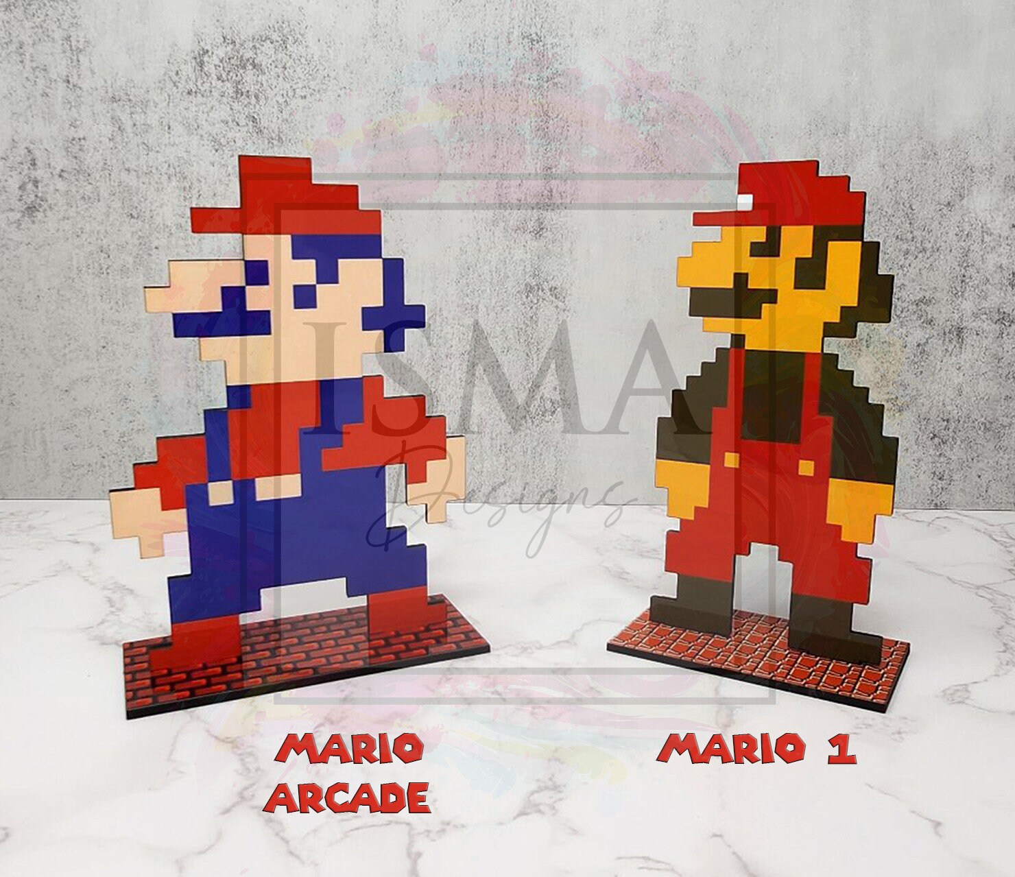 Mario Evolution Inspired Wooden Sprites | Retro Gaming Art - Etsy