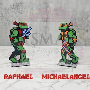 NES Ninja Turtles Inspired Wooden Sprites | Gaming Art Collectibles - Etsy