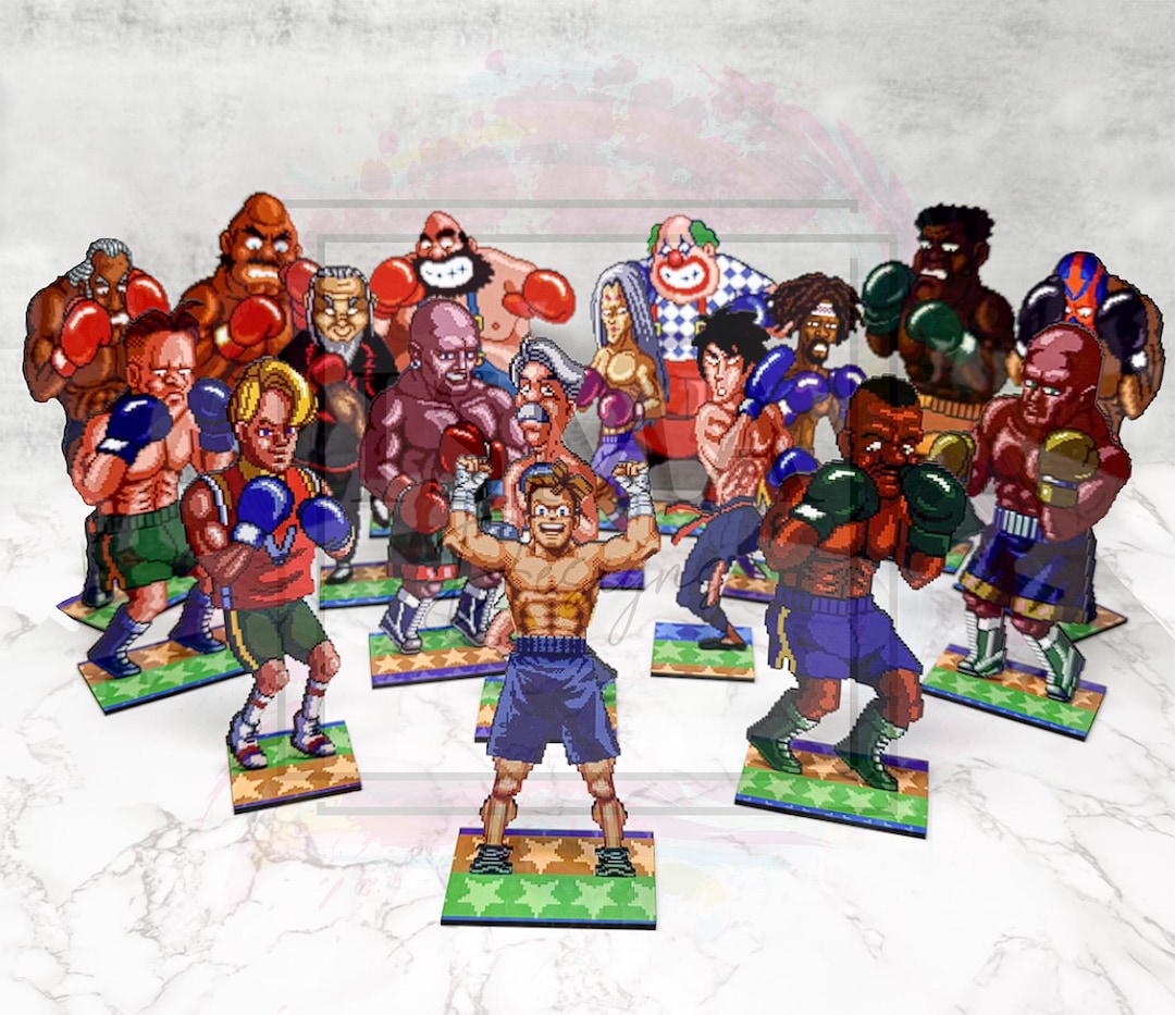 Super Punch-out Inspired Wooden Sprites Retro Gaming Art - Etsy