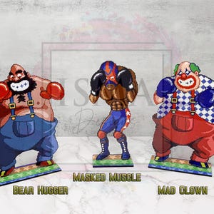 Super Punch-out Inspired Wooden Sprites | Retro Gaming Art - Etsy
