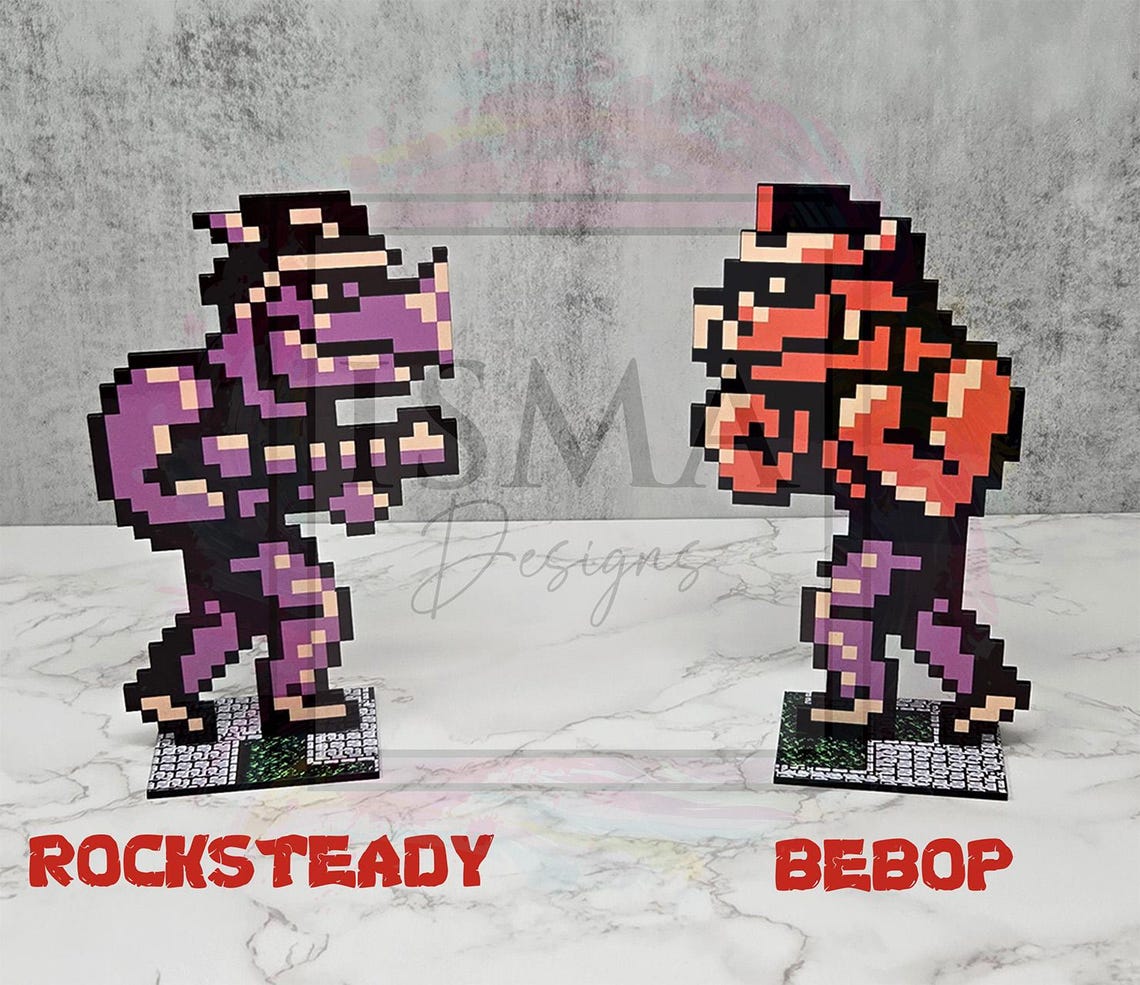 NES Ninja Turtles Inspired Wooden Sprites | Gaming Art Collectibles - Etsy