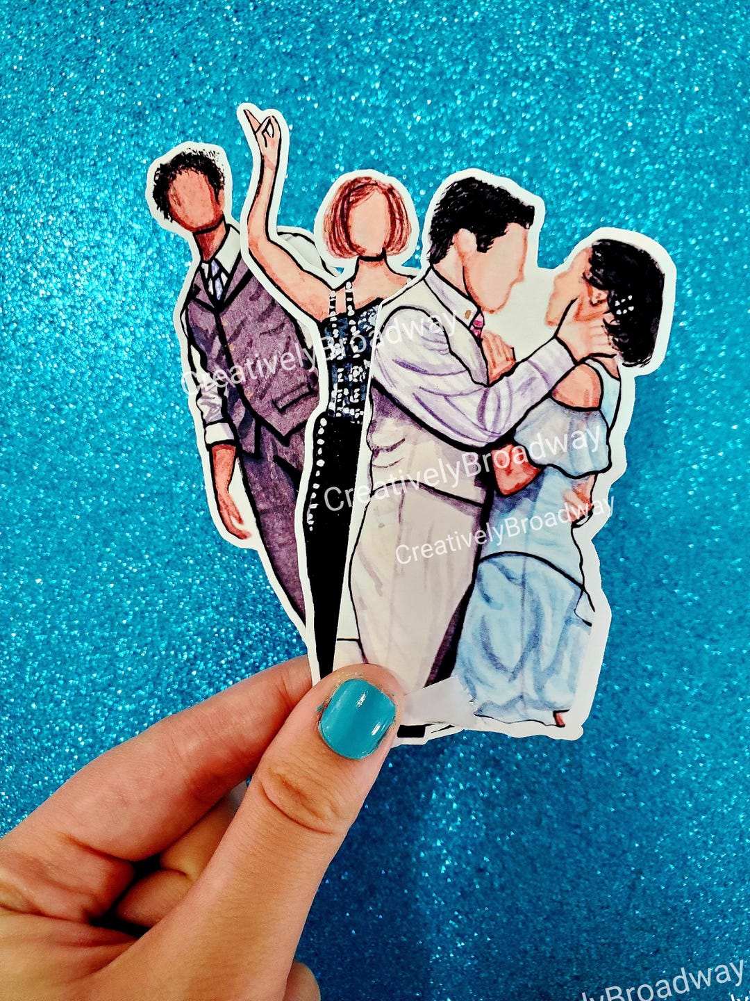 1920's Broadway Musical Inspired Handmade Holographic Stickers - Etsy