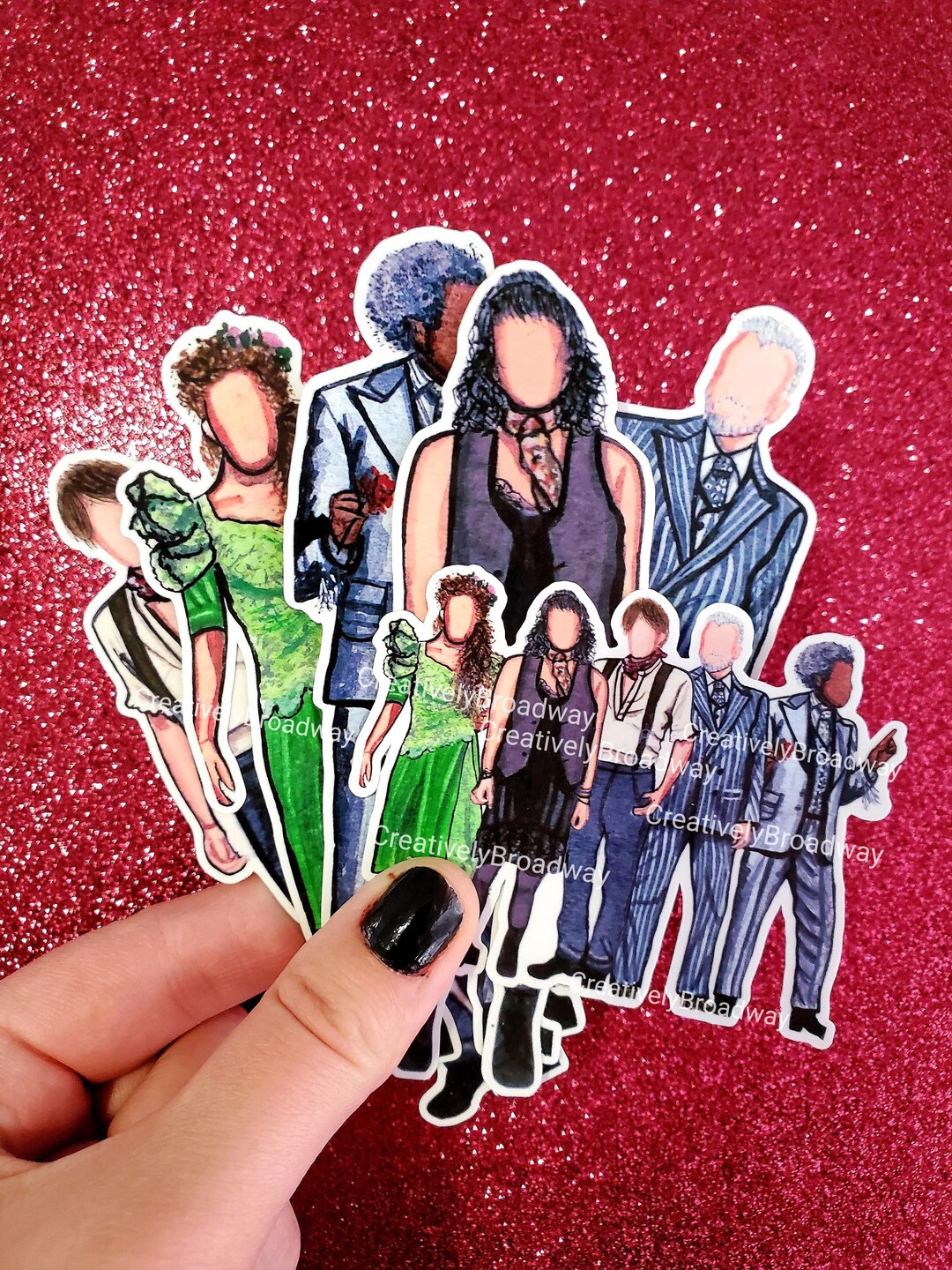Hadestown Watercolor Handmade Stickers, Musical Theatre Holographic ...