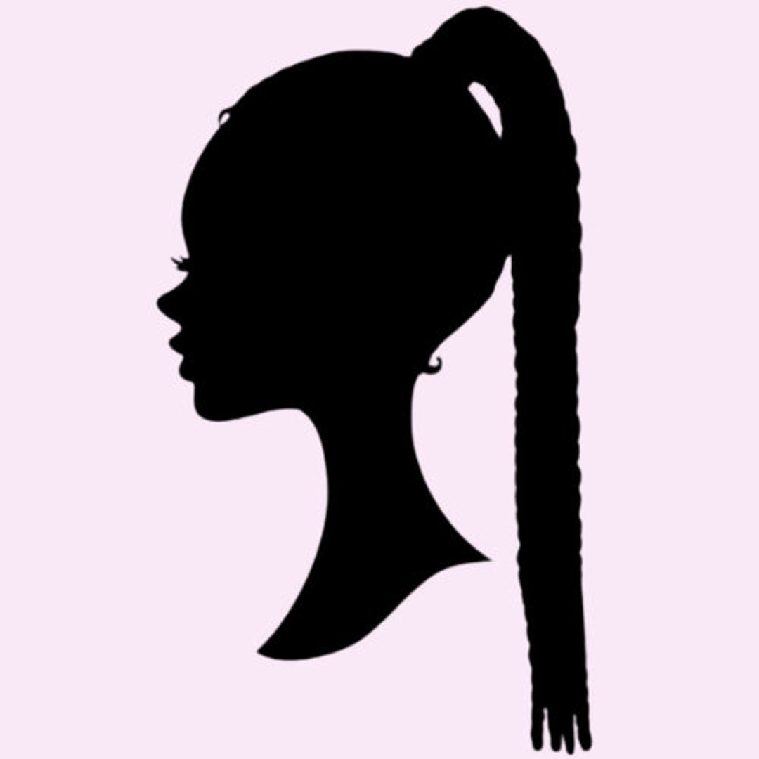 Afro Messy Bun Loc Hair SVG Digital Download for Cricut and Silhouette ...
