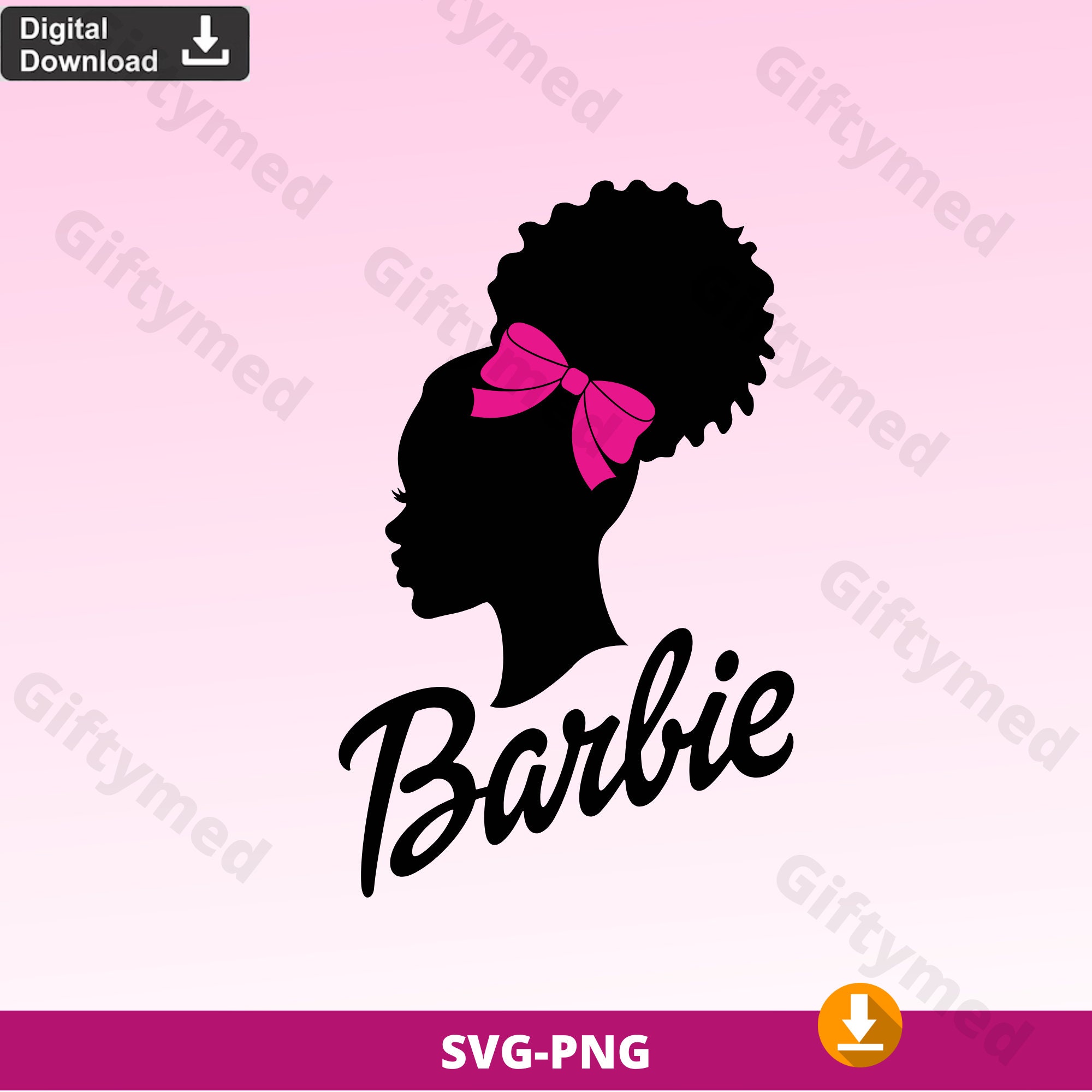 Black Barbie Silhouette Logo