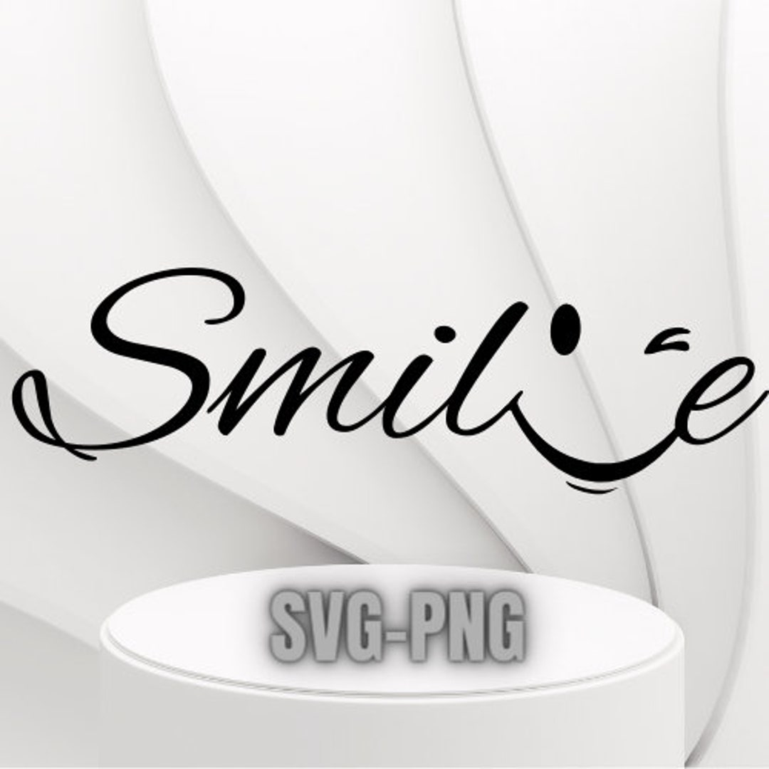 Smile Script Svg,downloadable Elegant Cursive Desigs,fine and Fancy ...
