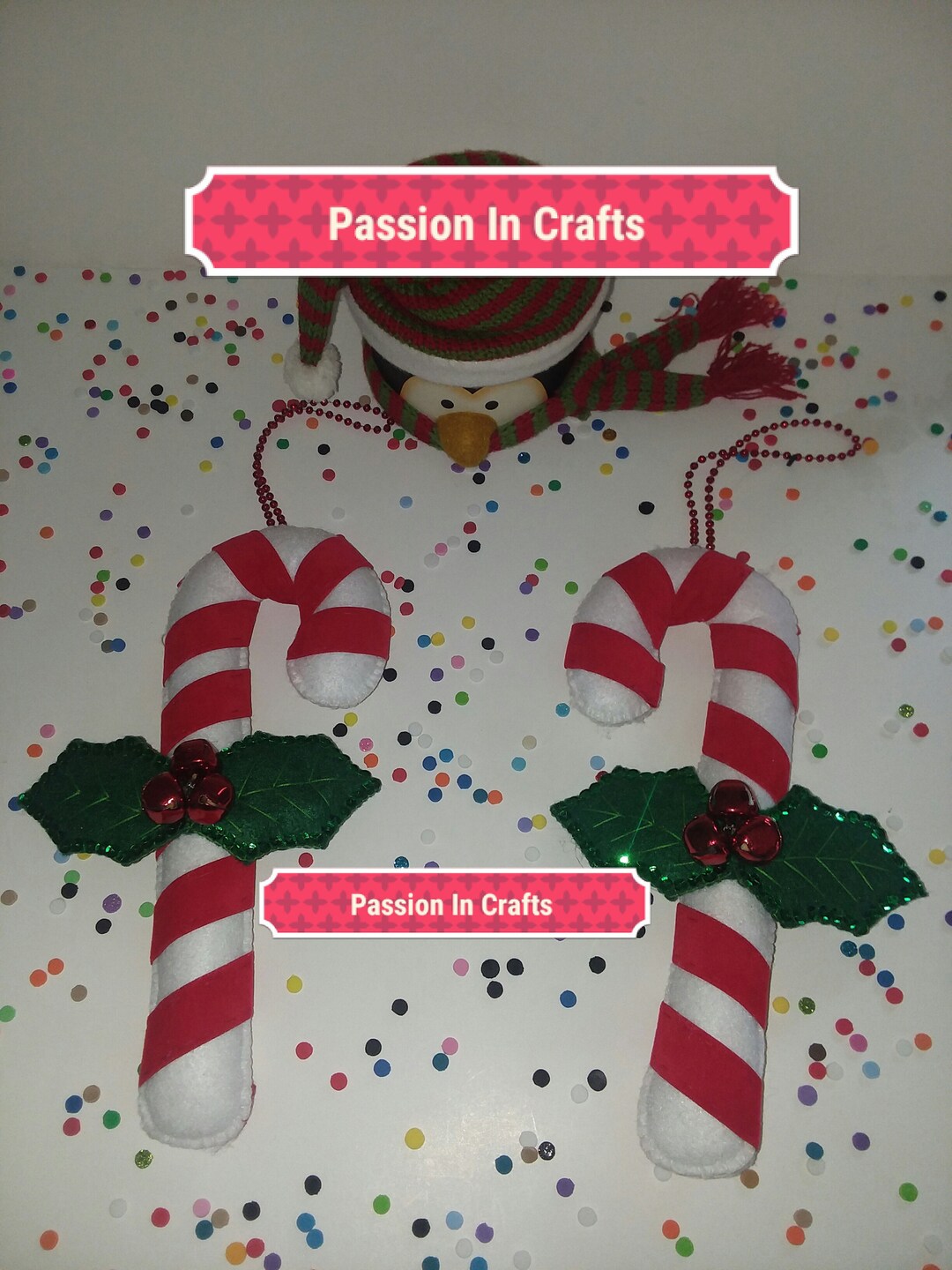 Christmas Door Hangers/christmas Candy Cane Hangers/doorknob Hangers ...