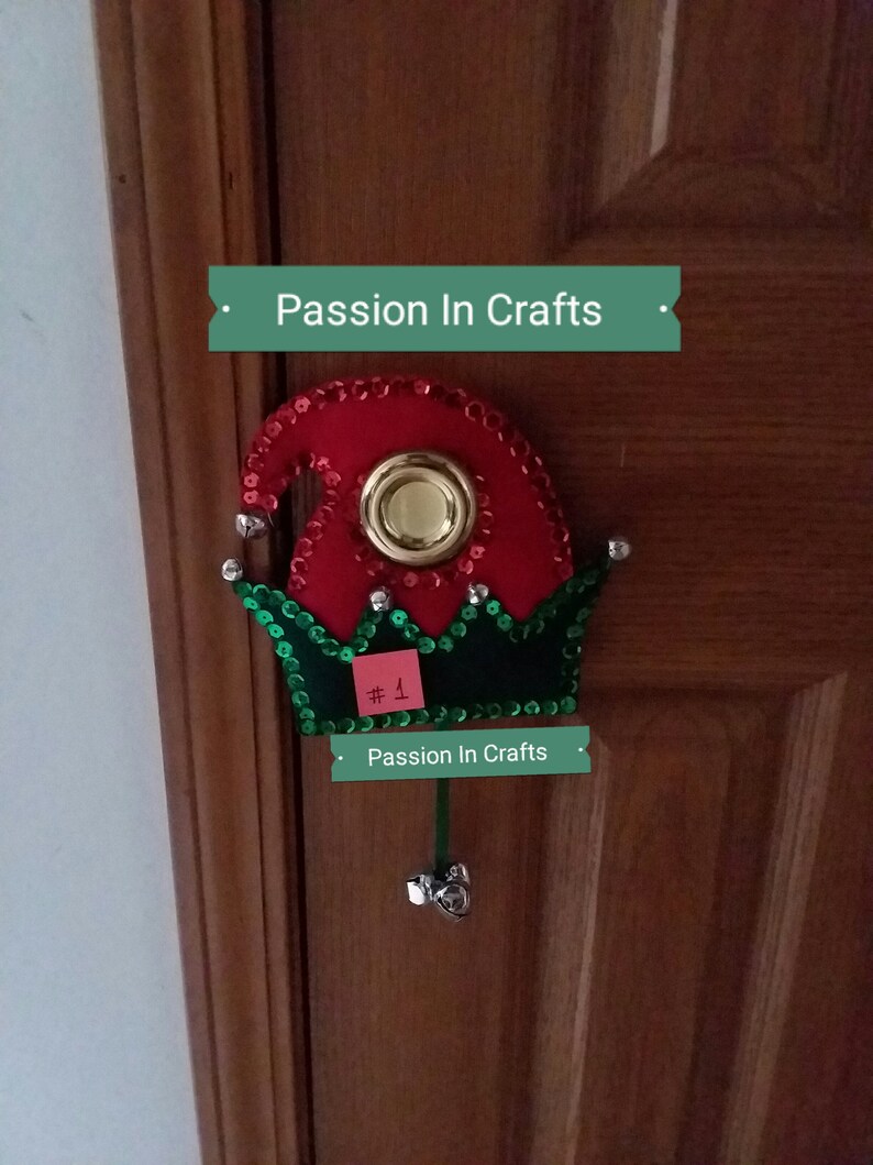 Christmas Door Hangers/elf Door Hanger/elf Hat Doorknob Hanger/handmade ...