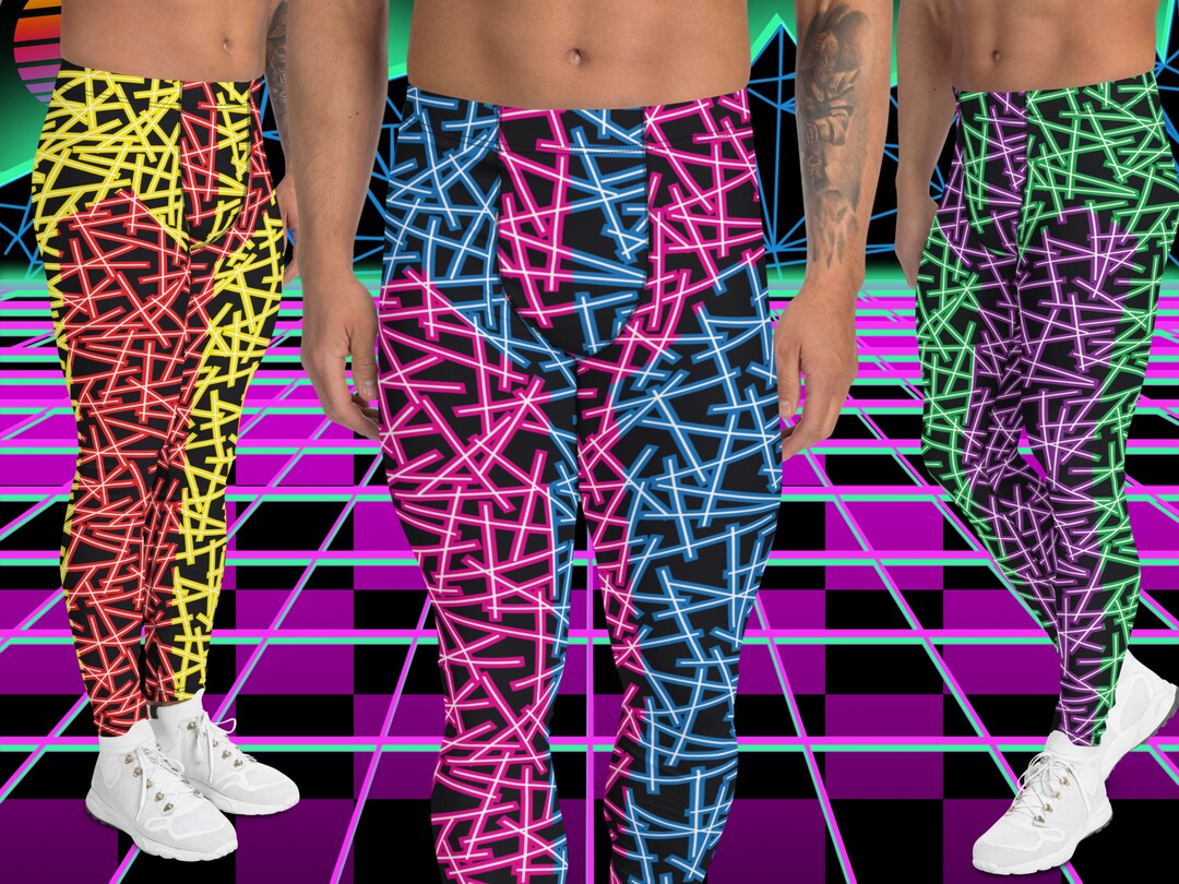 Neoncore Mens Leggings: Glam Rock Rave Gear, Pro-wrestling Tights - Etsy