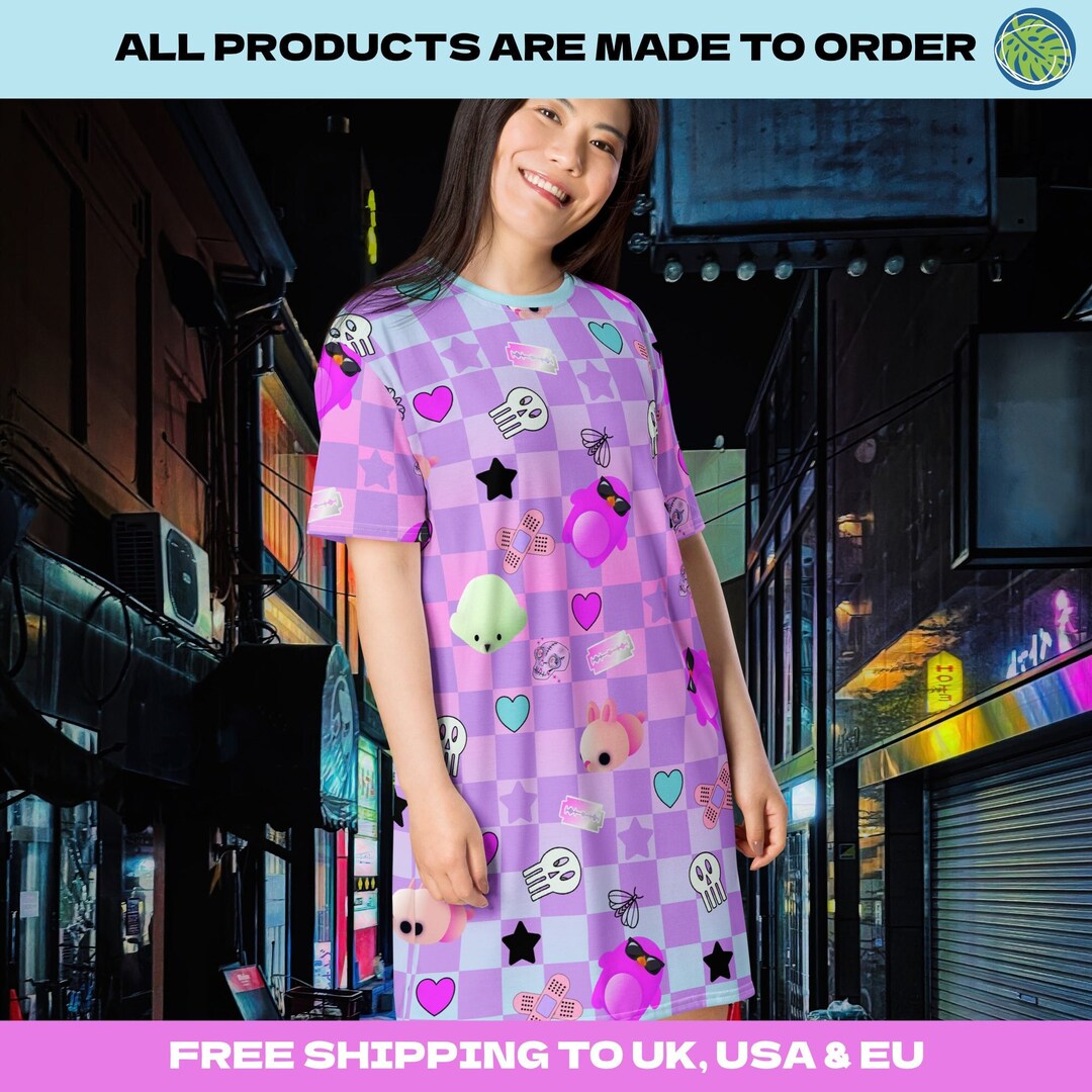 Pastel Goth Menhera Kei Dress Yami Kawaii Japanese Style Harajuku Anime ...